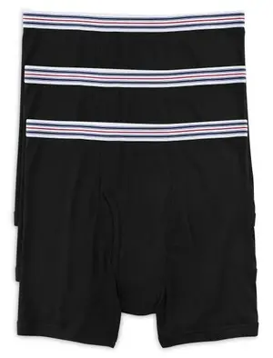 HARBOR BAY BY DXL 3-pk Boxer Briefs - Black
