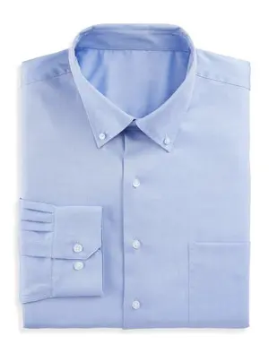 OAK HILL PREMIUM BY DXL Pinpoint Dress Shirt - Blue