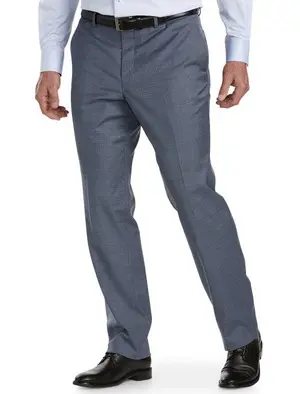 JV REFLEX Flat-Front Stretch Dress Pants Blue