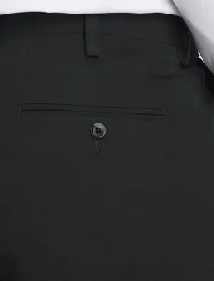 OAK HILL BY DXL Easy Stretch Pleated Dress Pants - Black