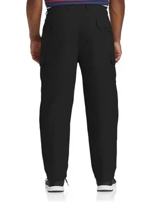 HARBOR BAY BY DXL Continuous Comfort Cargo Pants - Black