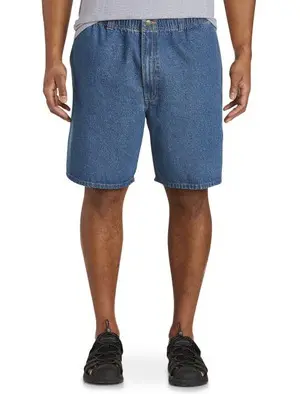 HARBOR BAY BY DXL Harbor Bay Relaxed-fit Denim Shorts - Med Stonewash Denim