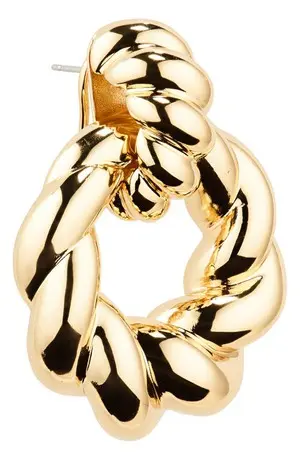 Carolina Herrera Twist Door Knocker Drop Earrings