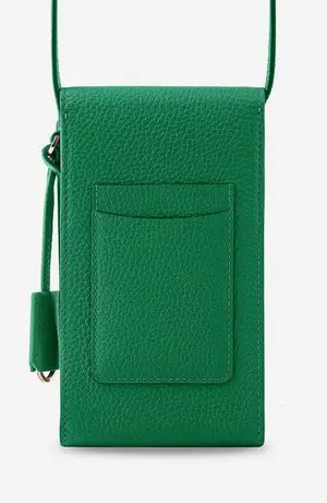 MAISON DE SABRE Leather Phone Pouch - Emerald Green
