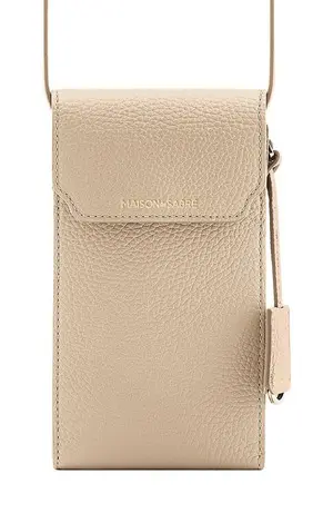 MAISON DE SABRE Leather Phone Pouch - Saharan Nude