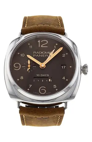WATCHFINDER & CO. Panerai Preowned Radiomir Automatic Leather Strap Watch