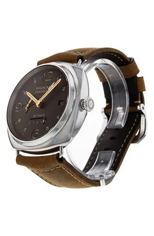 WATCHFINDER & CO. Panerai Preowned Radiomir Automatic Leather Strap Watch