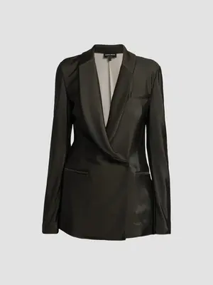 Giorgio Armani Jersey Draped Blazer