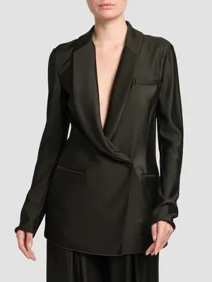 Giorgio Armani Jersey Draped Blazer