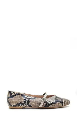 KENNETH COLE Magnolia Mary Jane Flat - Snake Embossed