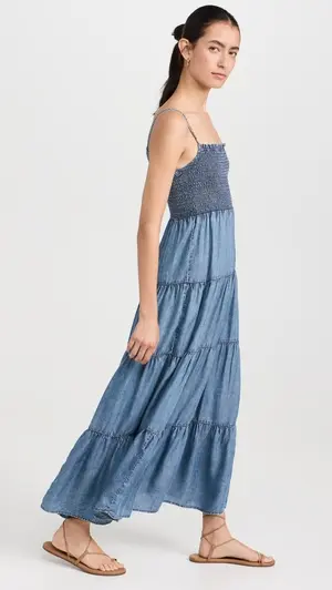 z supply balos chambray midi dress Bayside Chambray Maxi Dress