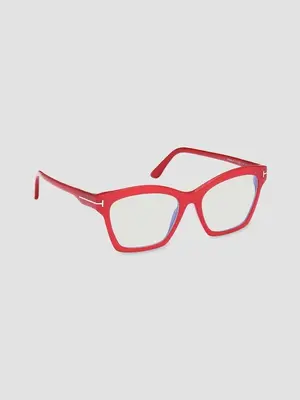 TOM FORD 54mm Blue Block Optical Eyeglasses - Cherry Red