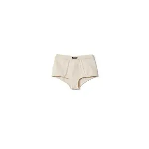 Miu Miu Gart-dyed Ribbed Boxer Shorts - Natural