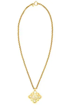 Chanel 1992 Coco Mark Necklace - Gold