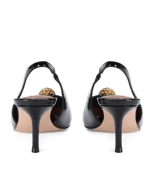 Kurt Geiger Patent Leather Belgravia Slingback Pumps - Black