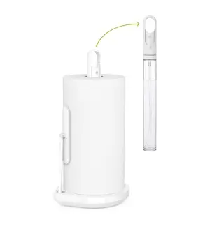 SIMPLEHUMAN Paper Towel Holder And Spray Pump - White
