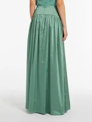 Max Mara Long Taffeta Skirt - Jade | Editorialist