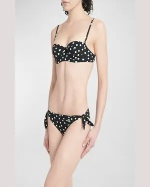 Dolce & Gabbana Polka-dot Sicily Balconette Two-piece Bikini Set