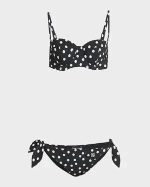 Dolce & Gabbana Polka-dot Sicily Balconette Two-piece Bikini Set