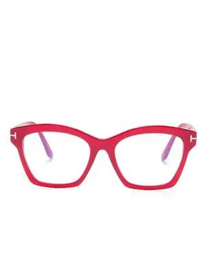 TOM FORD Butterfly-frame Glasses - Red