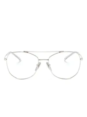 Prada Geometric-frame Glasses - Silver