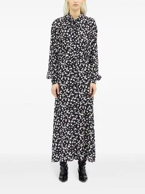 MSGM Spot-print Maxi Dress - Black