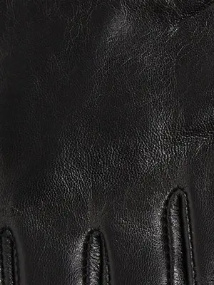 Karl Lagerfeld Ikon Leather Fingerless Gloves