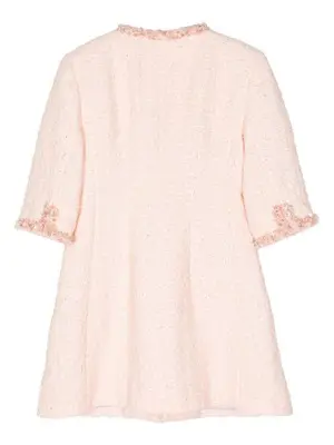 Shiatzy Chen Beaded-trim Tweed Coat