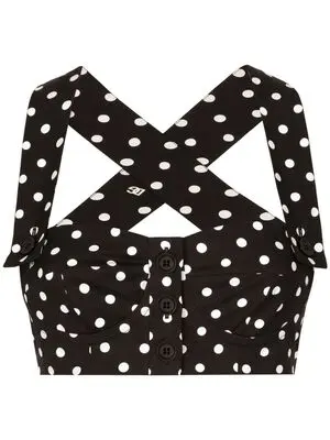 Dolce & Gabbana Polka-dot Corset Top