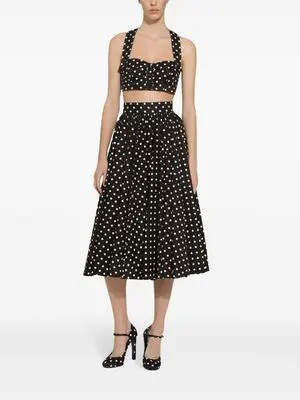 Dolce & Gabbana Polka-dot Corset Top