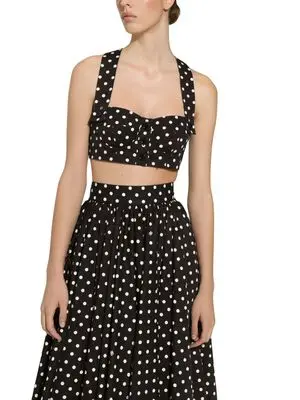Dolce & Gabbana Polka-dot Corset Top