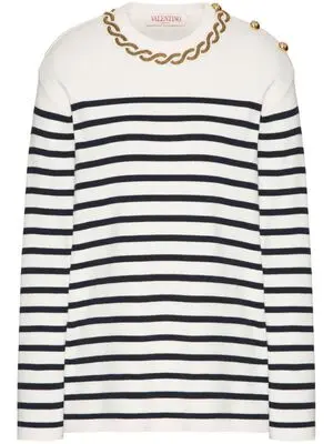 Valentino Garavani Striped Sweaters For Women