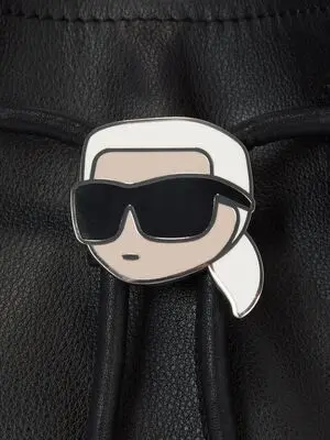 Karl Lagerfeld Ikon Leather Bucket Bag