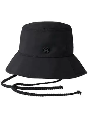 MAISON MICHEL Angele Bucket Hat - Black