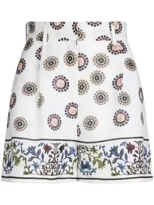 Silvia Tcherassi Arnit Floral-print Shorts - White