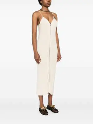 JIL SANDER Ribbed-knit Cotton Maxi Dress