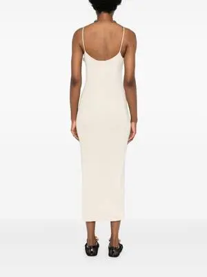 JIL SANDER Ribbed-knit Cotton Maxi Dress