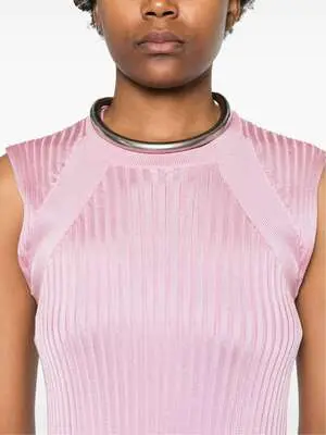 JIL SANDER Wide-ribbed Sleeveless Tunic