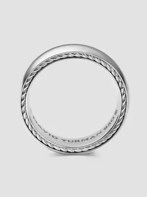 David Yurman Streamline Band Ring In Platinum, 6mm
