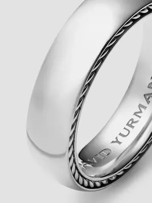 David Yurman Streamline Band Ring In Platinum, 6mm