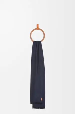 Loewe Scarf In Cashmere - Navy Blue