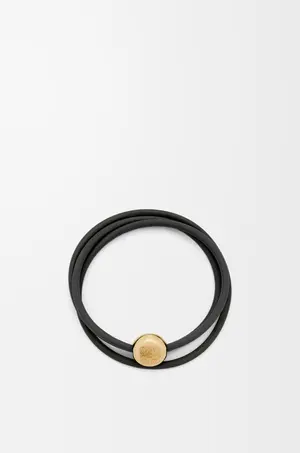 Loewe Pebble Leather Bracelet - Black