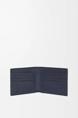 Loewe Bifold Wallet In Textured Classic Leather Skin - Deep Navy