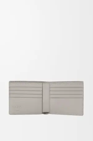 Loewe Bifold Wallet In Textured Classic Leather Skin - Shell Grey