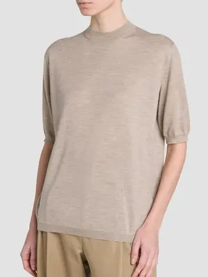 Bottega Veneta Short-sleeve Cashmere Sweater