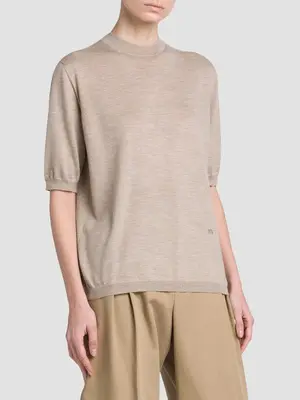 Bottega Veneta Short-sleeve Cashmere Sweater