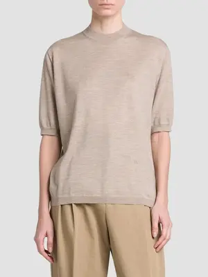 Bottega Veneta Short-sleeve Cashmere Sweater