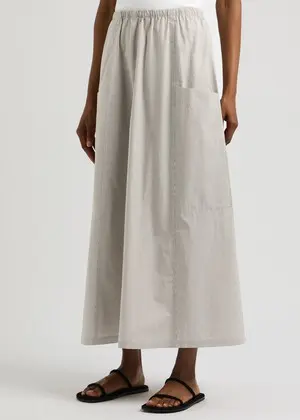 BY MALENE BIRGER - Catterine Striped Cotton-poplin Midi Skirt