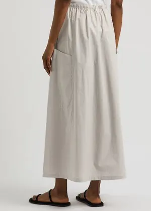 BY MALENE BIRGER - Catterine Striped Cotton-poplin Midi Skirt