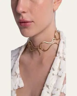 BEATRIZ PALACIOS 18k Vermeil Root Choker Necklace